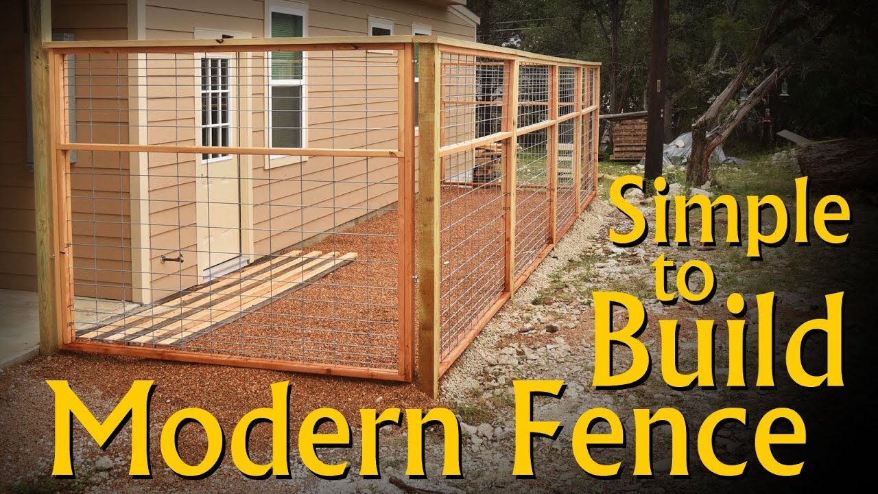 A Simple DIY Modern Fence Design And Build Frame And Panel Welded