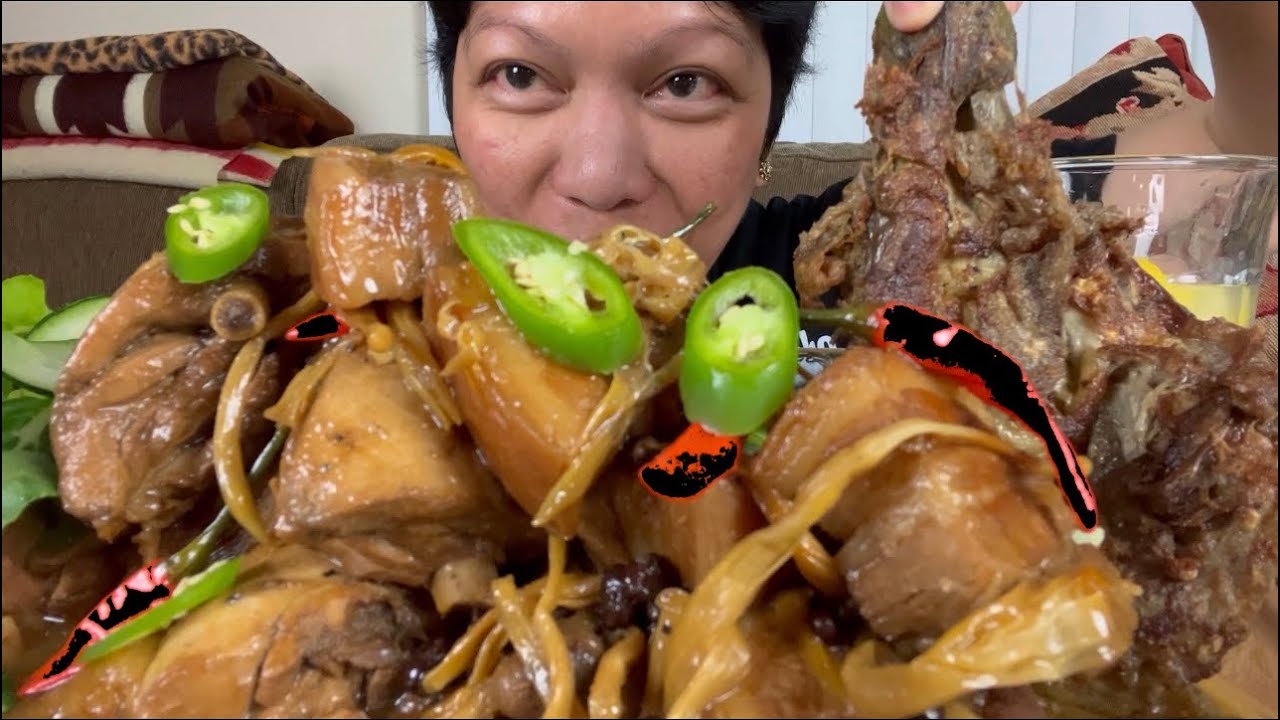 HUMBA PORK AND CHICKEN + TORTANG TALONG MUKBANG | FILIPINO FOOD MUKBANG ...