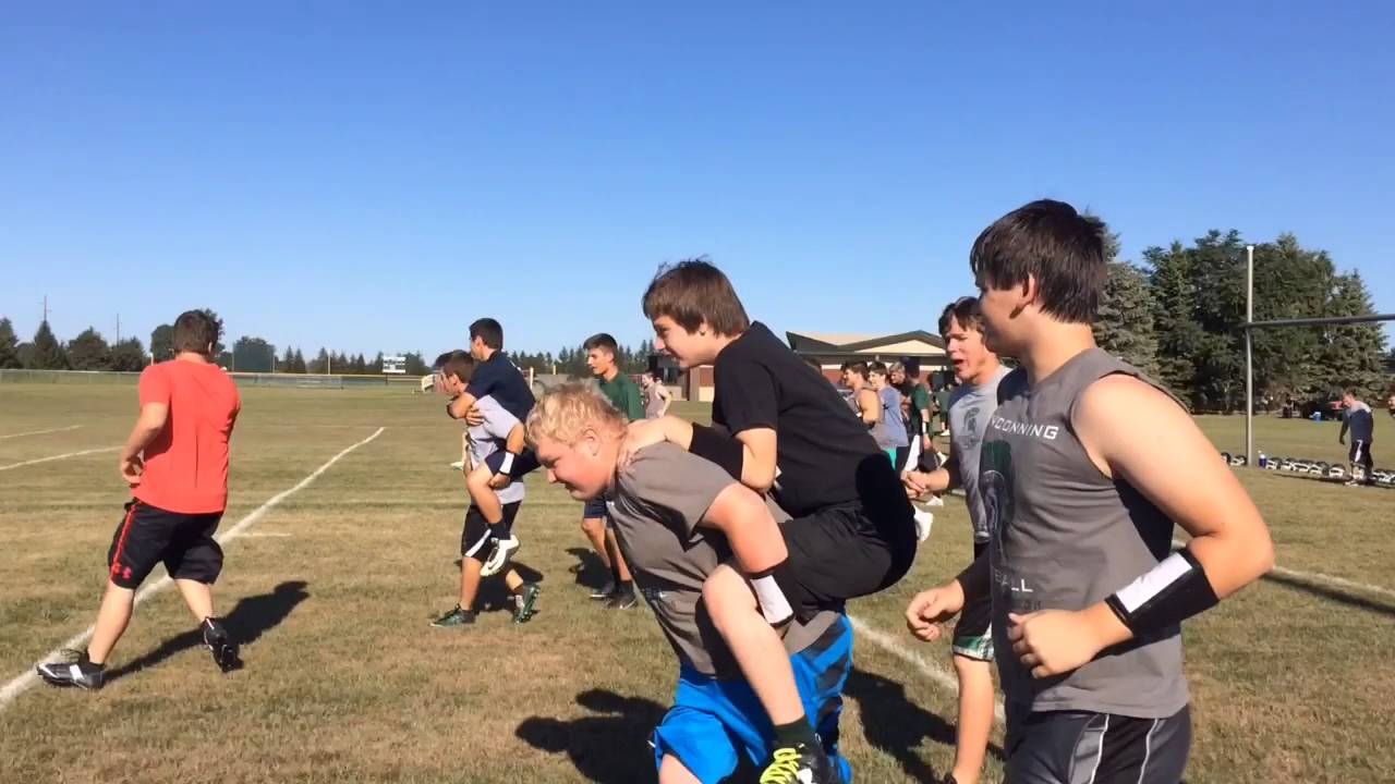 Pinconning Football Coach Dave LeVasseur Runs Team Bonding Exercise pinconning-football-coach-dave-levasseur-runs-team-bonding-exercise