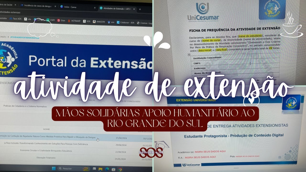 Atividade de extensão da unicesumar MÃOS SOLIDÁRIAS APOIO HUMANITÁRIO AO RIO GRANDE DO SUL - YouTube