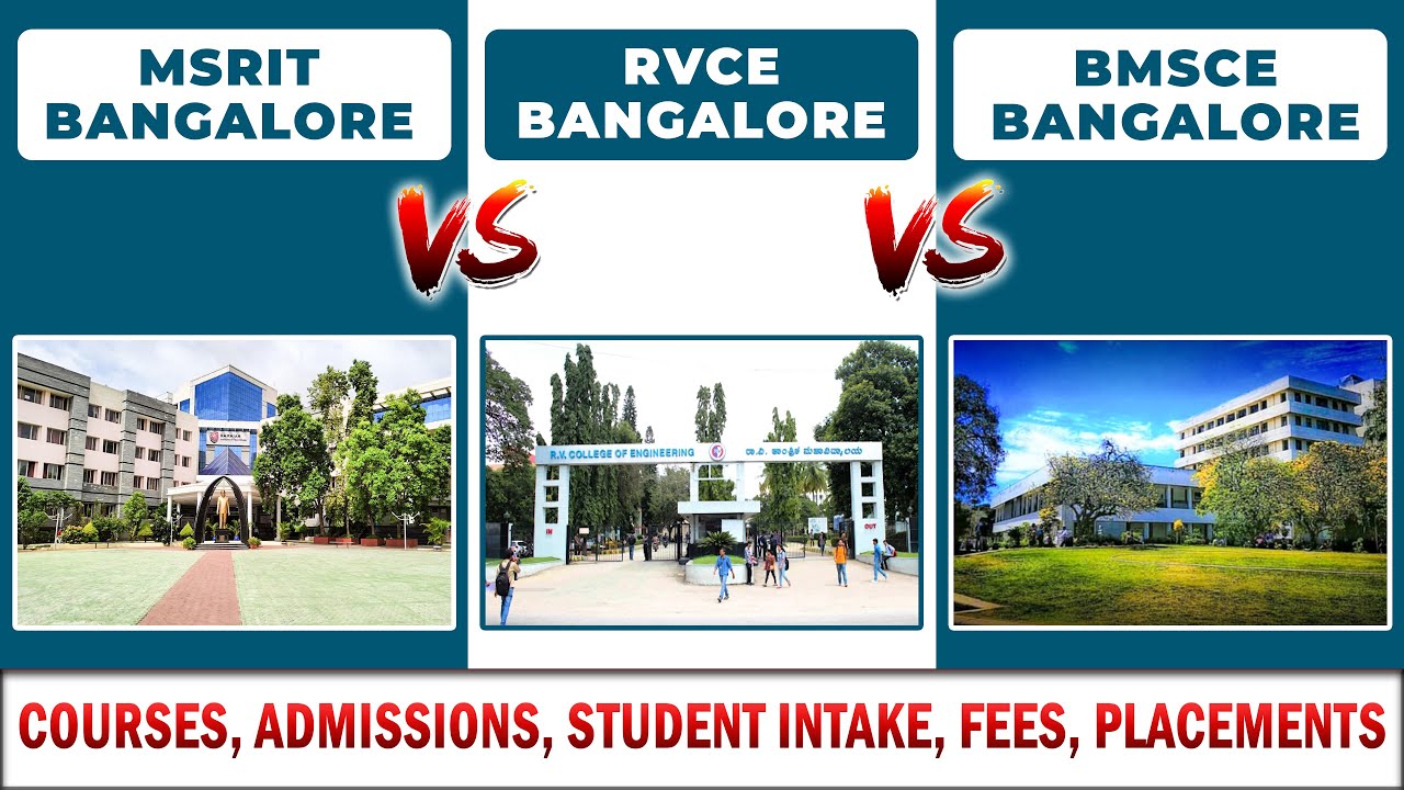 MSRIT Bangalore vs RVCE Bangalore vs BMSCE Bangalore || College ...