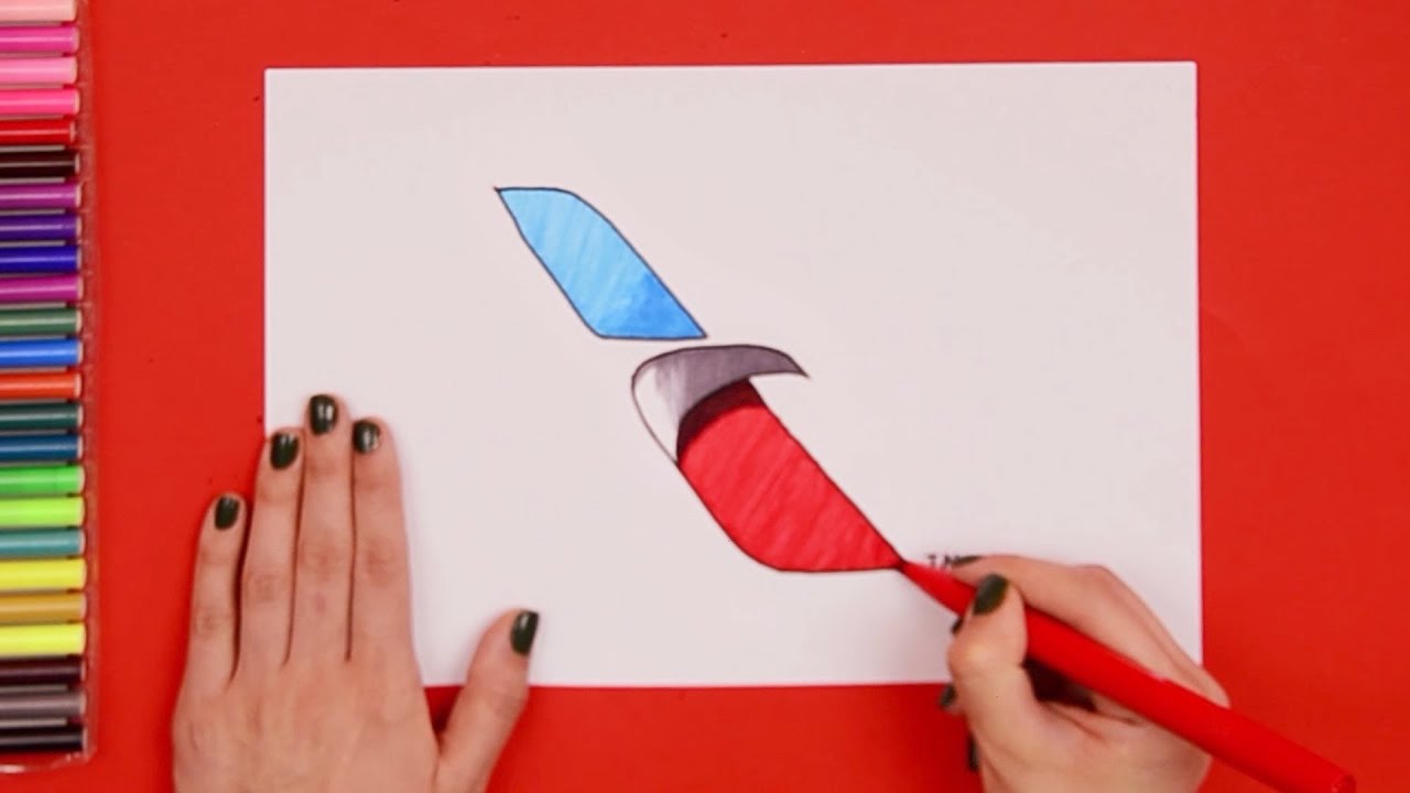 How to draw American Airlines Logo - YouTube
