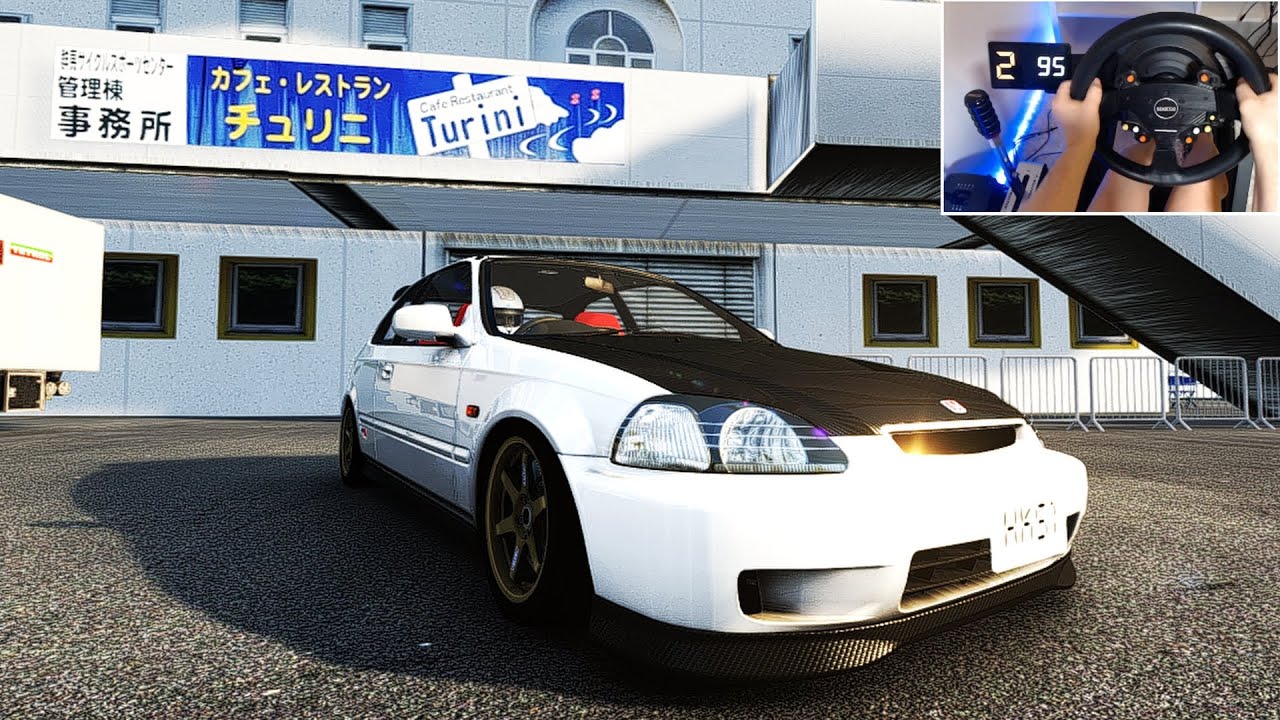 225HP Honda Civic Ek9 | Gunsai Touge Attack Japan - Assetto Corsa Thrustmaster Gameplay - YouTube