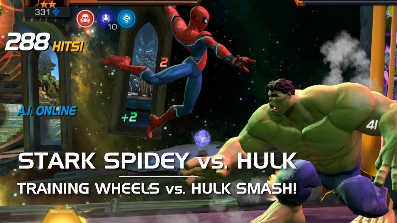 Training Wheels: Stark Enhanced Spider-Man vs. Hulk | Marvel Contest of ...