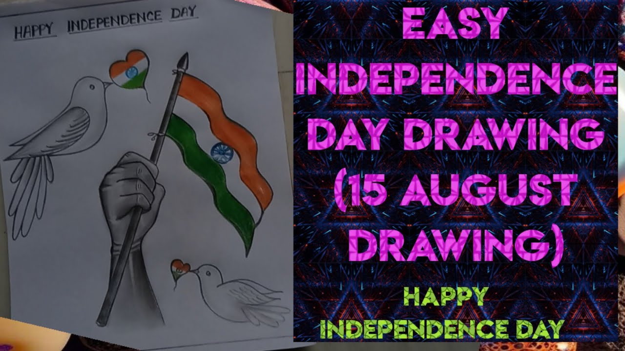 Independence day drawing|Independence day poster drawing easy|Indian ...