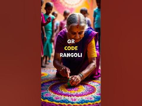 QR Code Rangoli!!!! - YouTube
