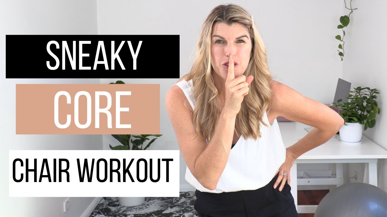 Sneaky Zoom Meeting Core Workout on your Chair - YouTube