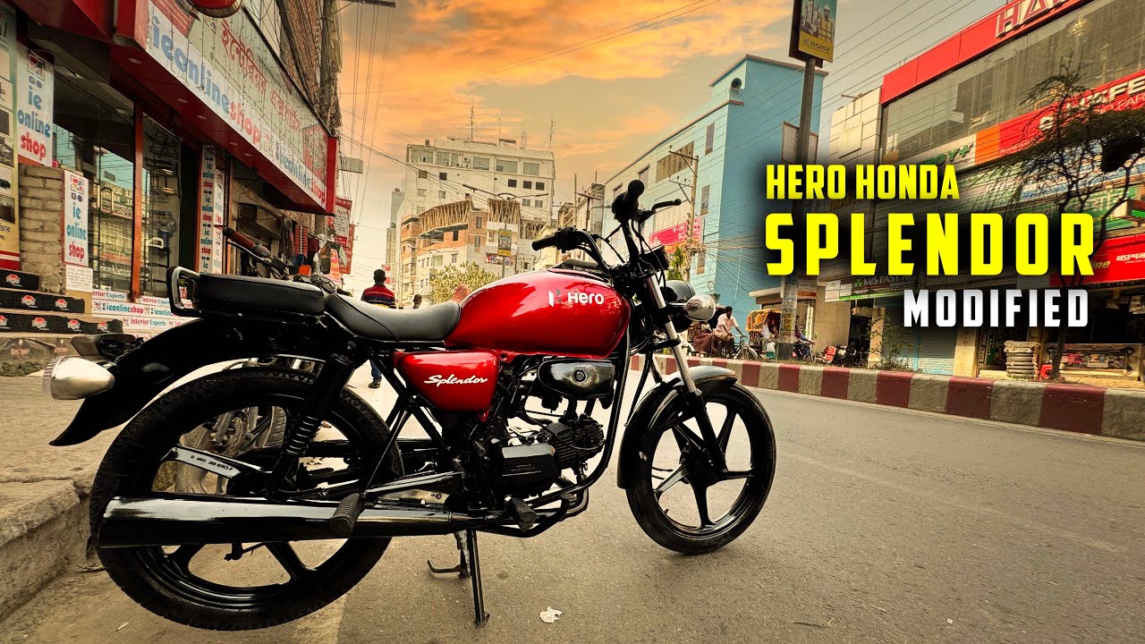 hero honda splendor 100cc bike modified into classic bike in bangladesh ...