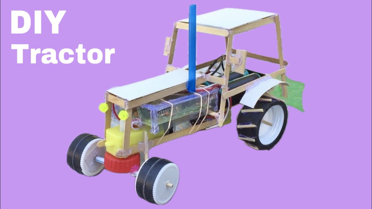 How to Make Amazing DIY Electric Tractor (Cleaning Car) Remote control ...