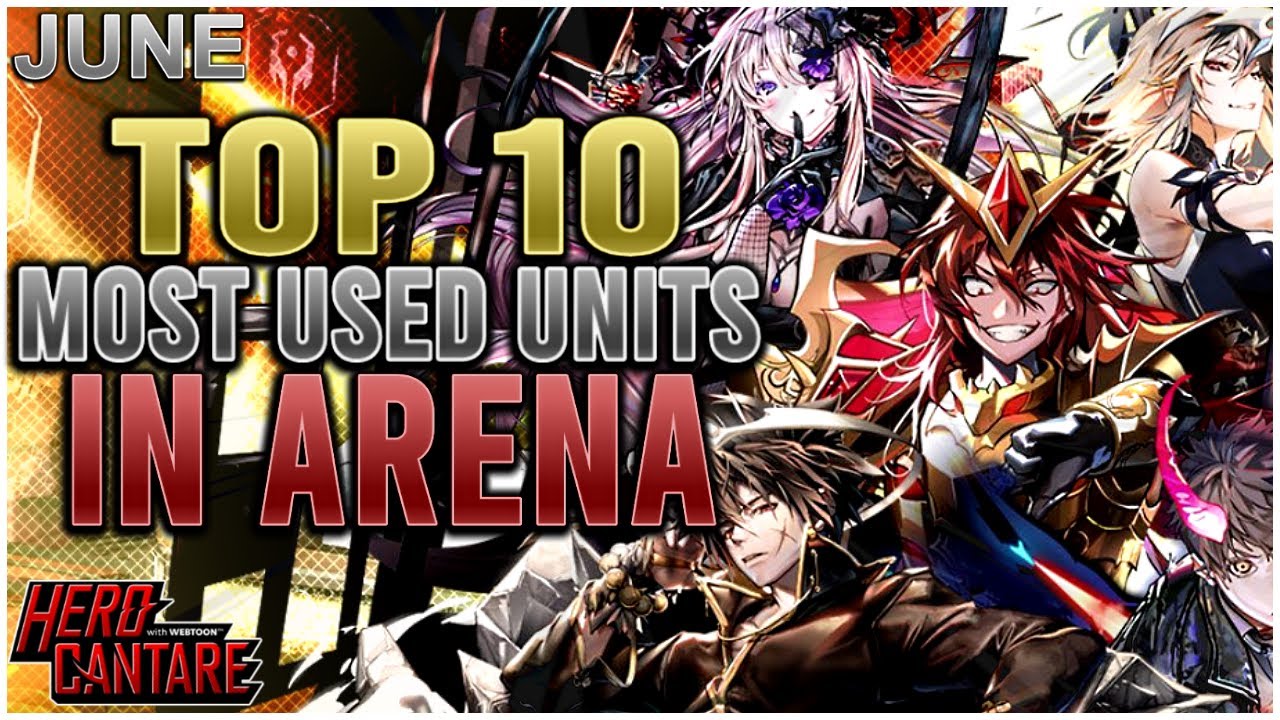 TOP 10 Most used units in ARENA! | June 2020 PVP | Hero Cantare with ...