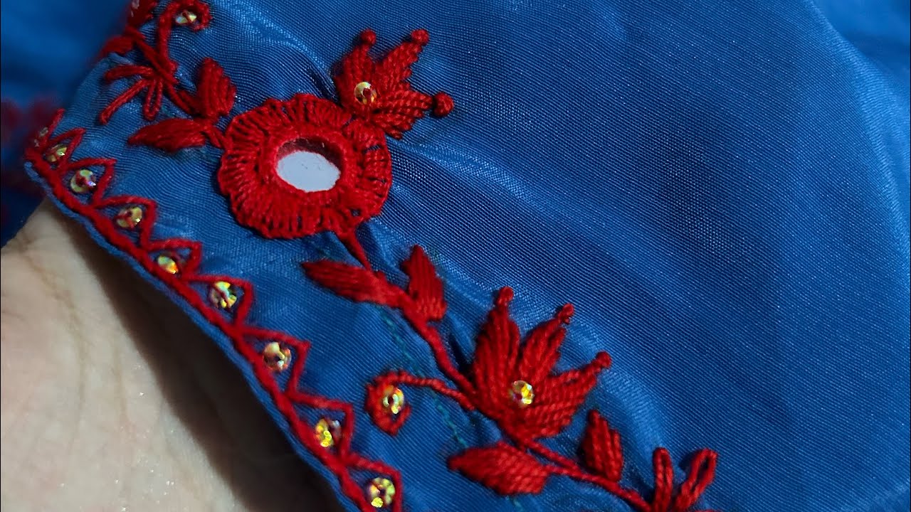 Mirror Embroidered Frock || Most Beautiful Hand embroidered Long Frock ...