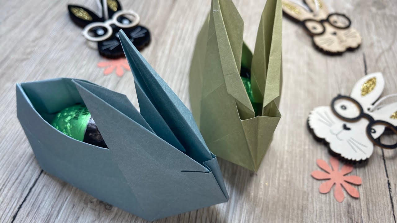 Origami Easter Bunny Basket - YouTube