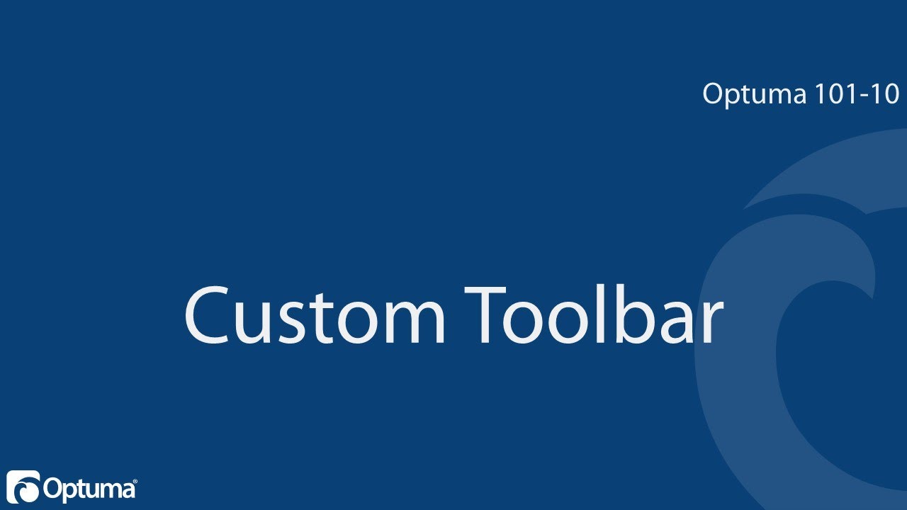 Custom Toolbar - YouTube