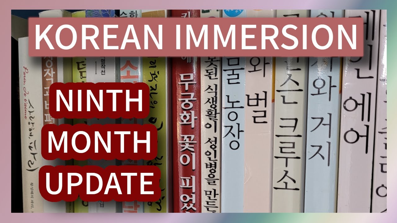 Korean Immersion Learning - 9 Month Update - YouTube