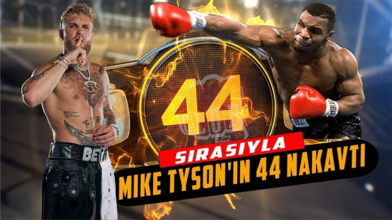 JAKE PAUL İLE DÖVÜŞEN MIKE TYSON'IN 44 NAKAVTI - YouTube