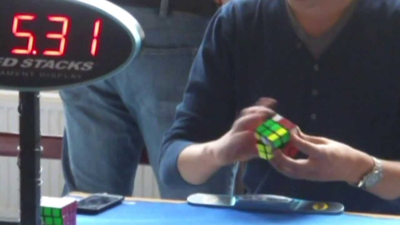 Mats Valk's 6.61s Slow & Zoomed Rubik's Cube solve at Dutch Open 2013 ...