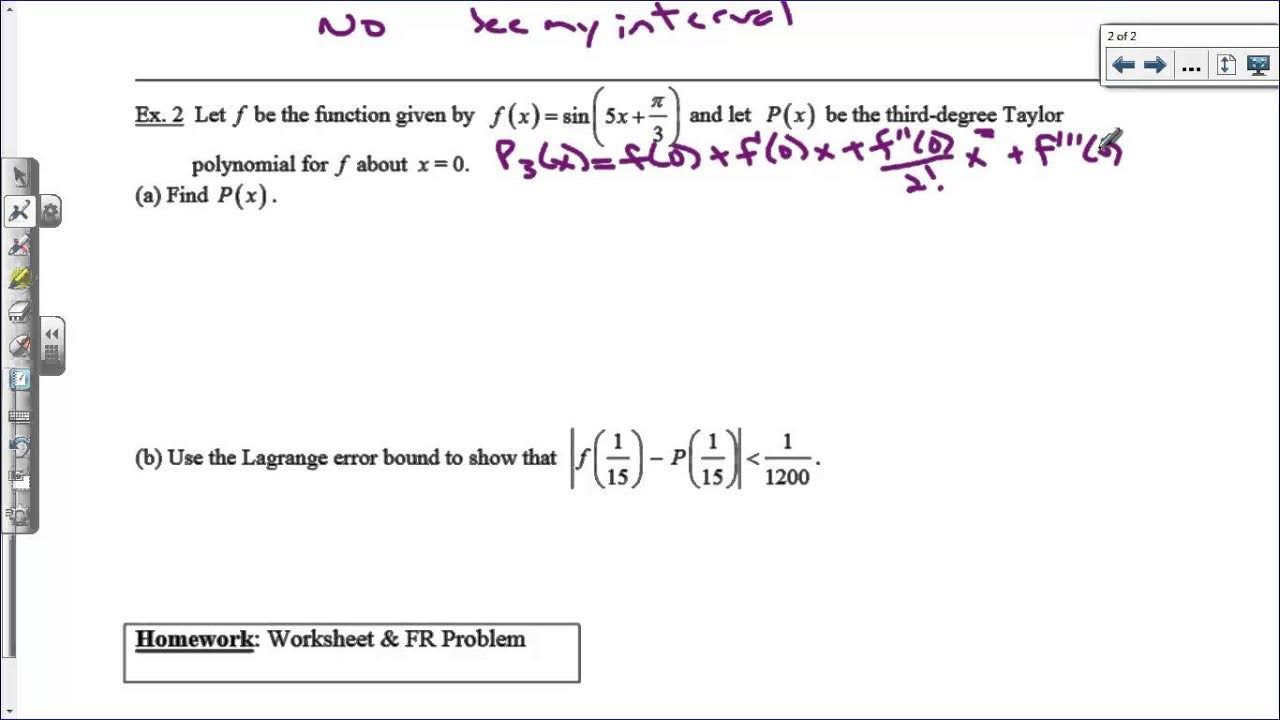 Lagrange Error Bound - YouTube
