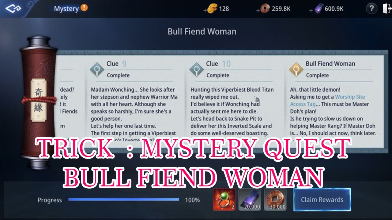 MIR4 MYSTERY QUEST BULL FIEND WOMAN - YouTube