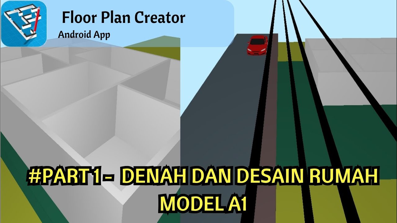Denah dan Desain Ruman step by step Model A1 #part1 - YouTube