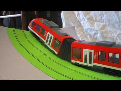 Steep layout and Dickie Toys City Liner Tram / Dickie Toys City Train / Nahverkehrszug
