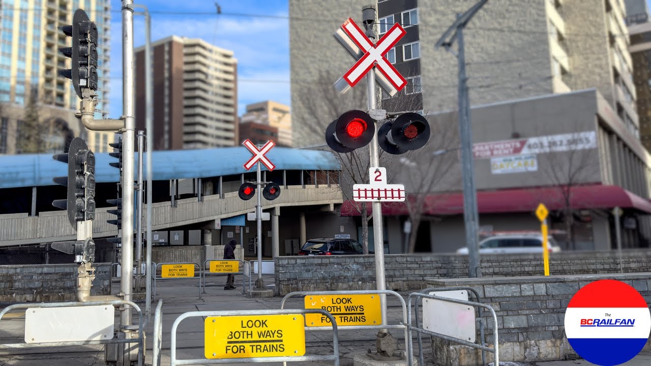 Pedestrian Railroad Crossing | 7 Avenue SW, Calgary, AB - YouTube