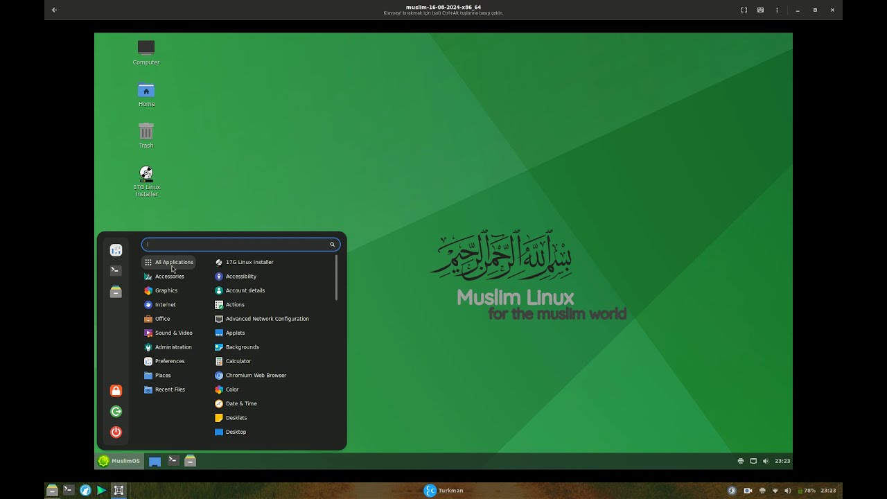 Turkman Linux - Sanal makine inceleme - YouTube