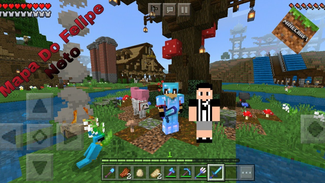 Mapa Do Felipe Neto Para Minecraft PE + download Atualizado - YouTube