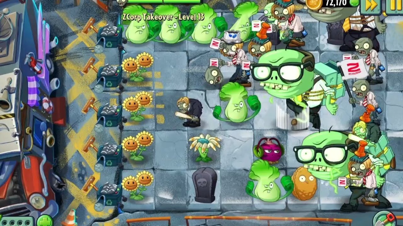 Big Head Zombies - Plants Vs Zombies 2 - Gameplay - YouTube