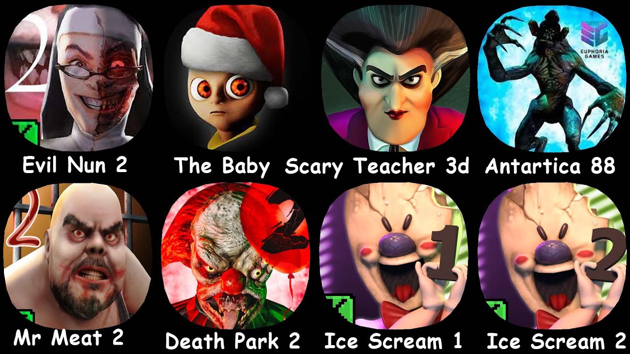 Evil nun 2,The Baby In Yellow,Scary Techer 3d,Antartica 88,Mr Meat 2 ...