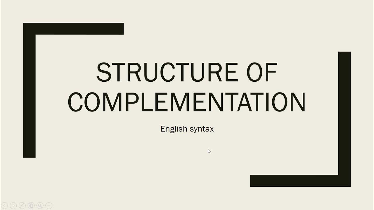 Structure of Complementation - YouTube
