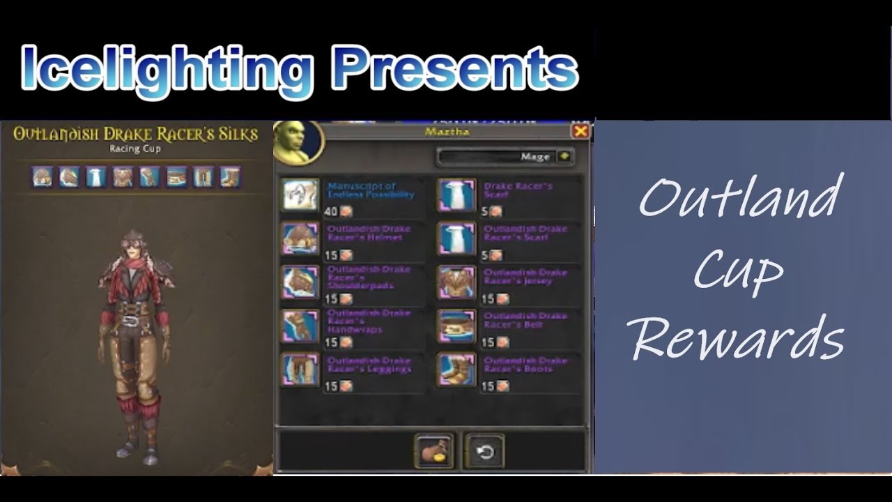 Outland Cup - Rewards - Outlandish Drake Racer's Silks - Manuscript of ...