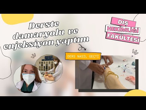 DAMARYOLU TAŞTAN, SEN ÇIKARDIN BENİ BAŞTAN 😄 l Derste damaryolu, enjeksiyon yaptım, nasıl geçti