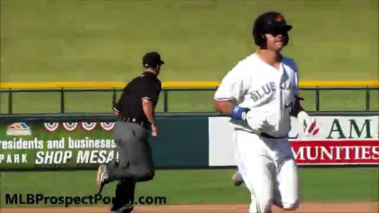 Sean Ochinko 3-run HR - Toronto Blue Jays - Arizona Fall League 2014 ...