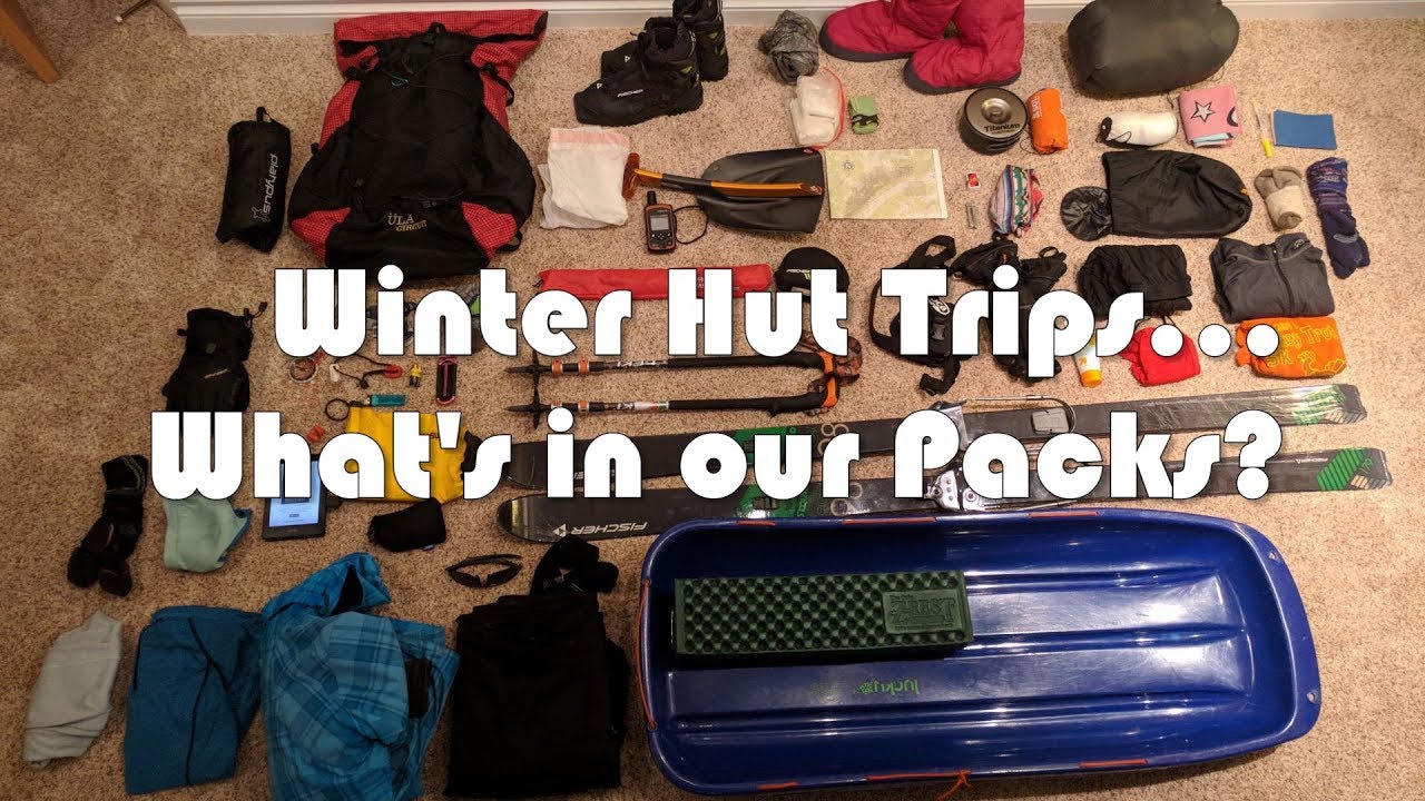 Winter Hut Trips... What's in our Packs? - YouTube