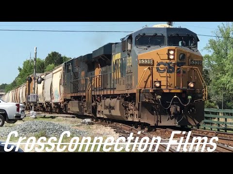 CSXT 5339 ES40DC & 101 CW44AC Leads L620-30 NB W/A Weird Sounding K5HLA In Aberdeen NC Notched ...