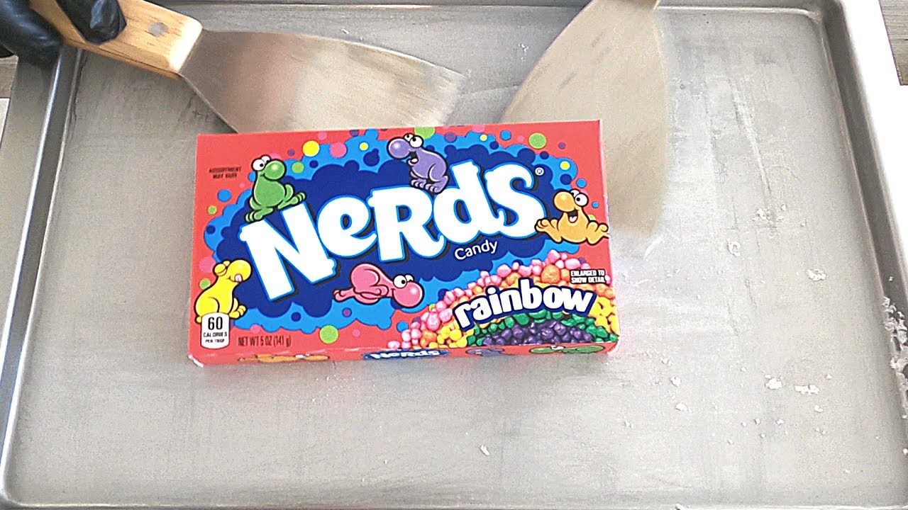 Nerds Candy - Ice Cream Rolls - How to make rolled ice cream at home ...