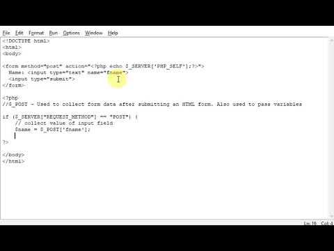 $_POST - Used to collect form data after submitting an HTML form - YouTube