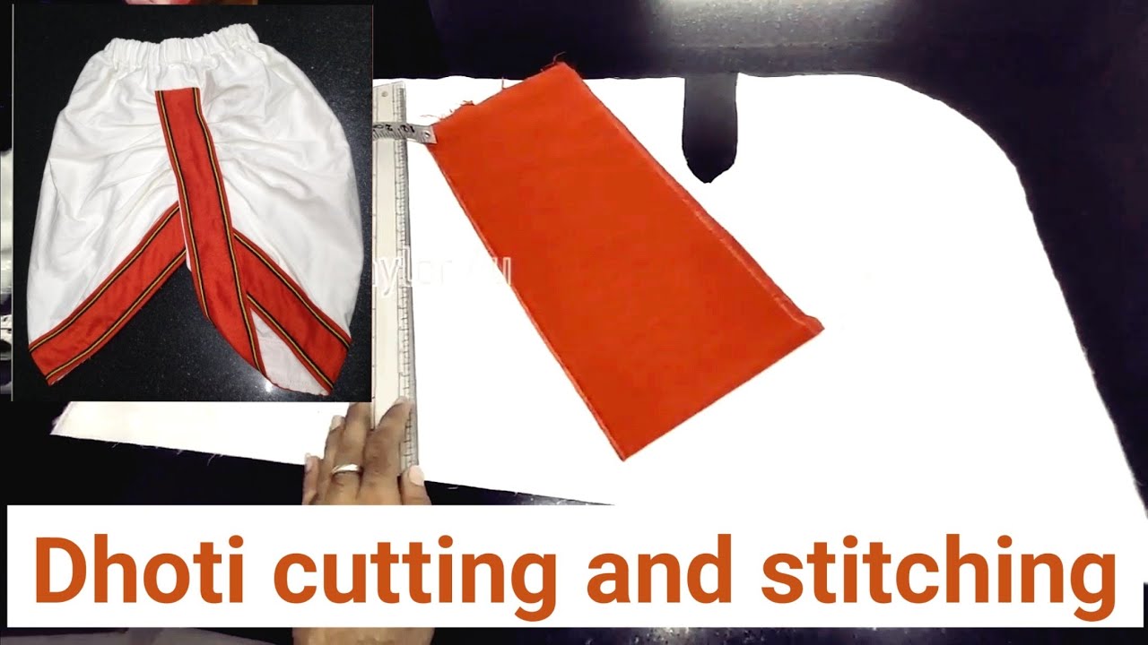 Navratri SPECIAL Dhoti Cutting & Stitching / garba dhoti kurta - YouTube