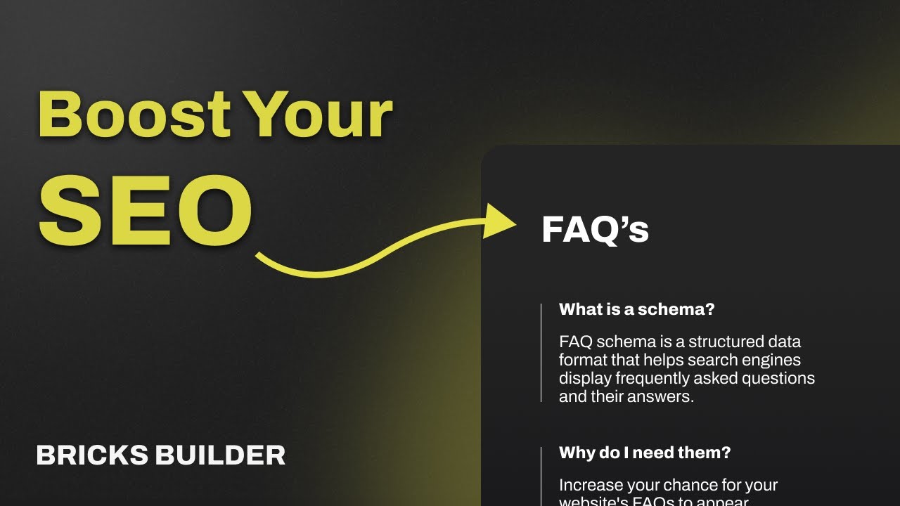 How to Setup FAQ Schemas in Bricks Builder - YouTube