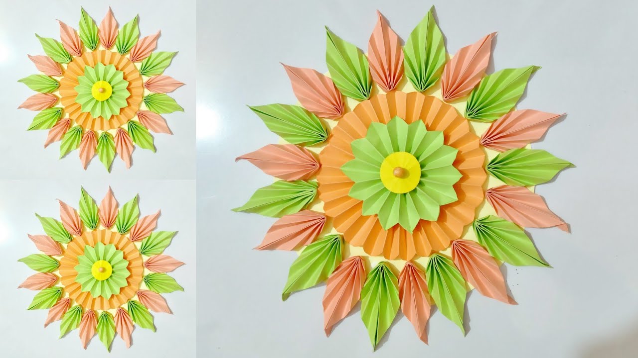 DIY Craft Paper Rangoli | Easy Paper Rangoli for Diwali - YouTube