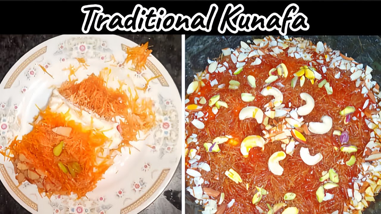 Perfect Kunafa Recipe Without Oven | Creamy Kunafa | Famous Arabian ...