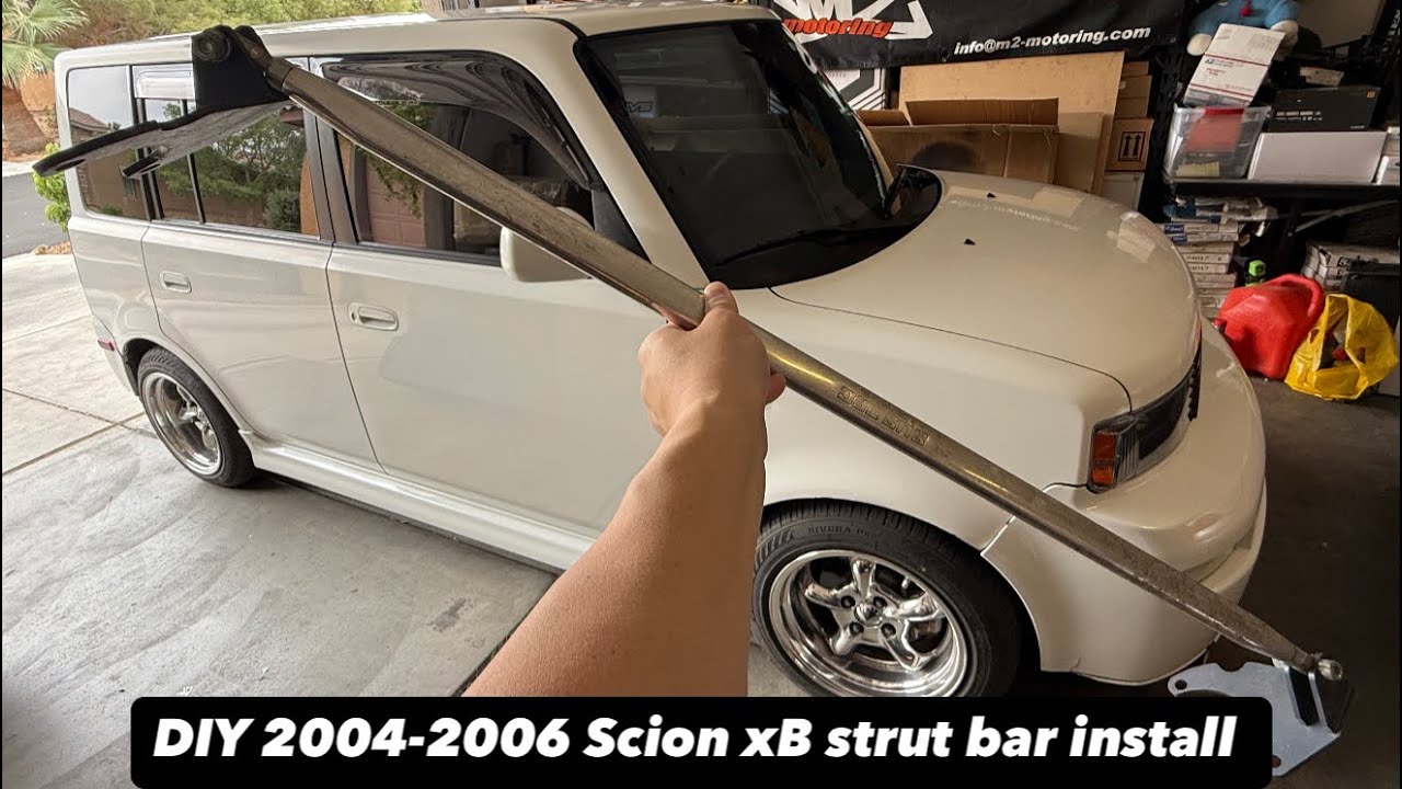 DIY: 1st Gen Scion xB front strut bar install. SUPER EASY to do. - YouTube