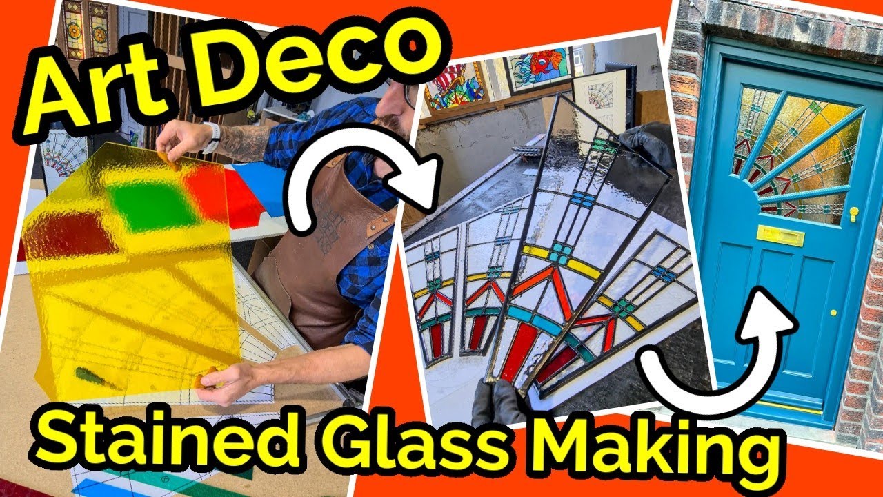 Art Deco Stained Glass Window Making - YouTube