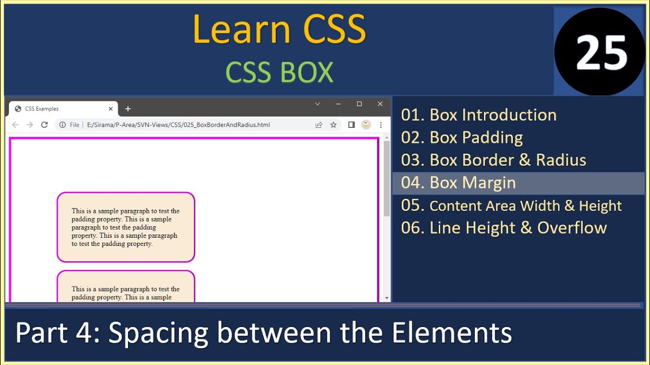 Box Part 4 Css Box Margin Css Tutorial 25 Youtube