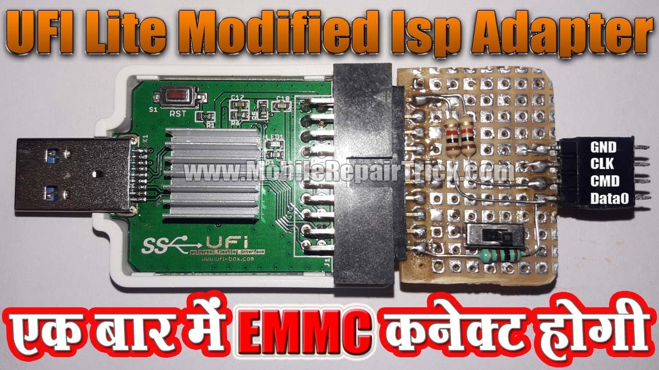 एक बार में EMMC कनेक्ट होगी | Ufi Lite Modified Isp Adapter | 100% ...