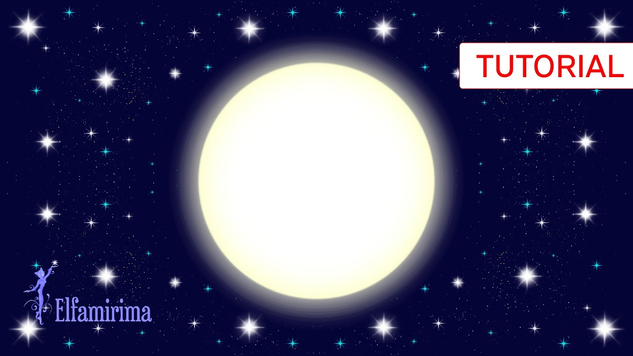 How to draw moon and stars ~ Tutorial in Krita [Abstraction] - YouTube