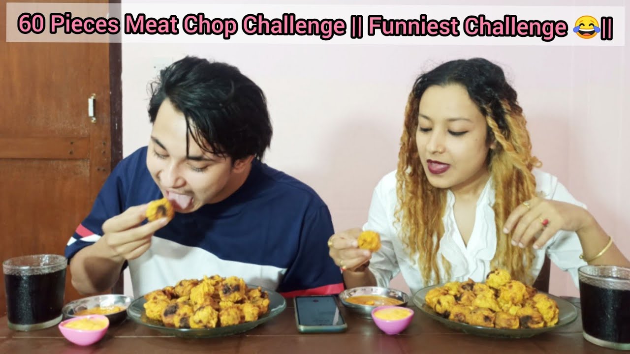60 Pieces Meat Chop Challenge || Funniest Challenge Watch Till The End ...