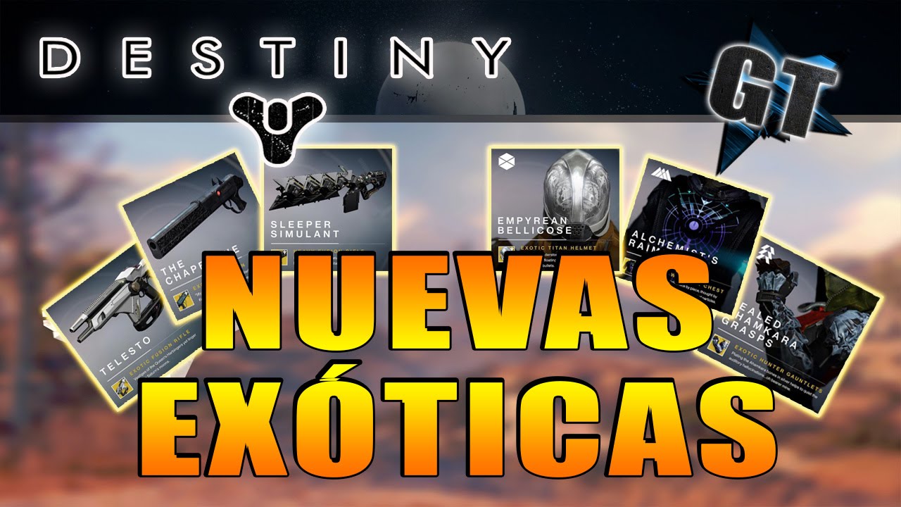 [Destiny] NUEVAS EXÓTICAS REVELADAS!! + Info Livestream de Bungie hoy ...