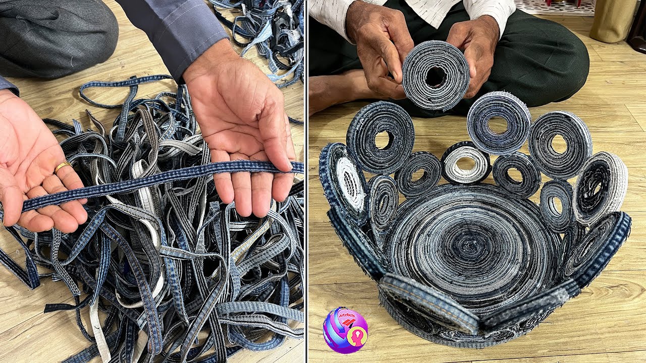 Old Jeans pant craft ideas - YouTube