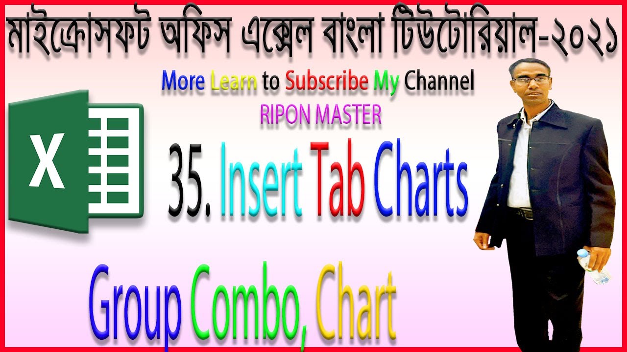 35. How to Use of Insert Tab Charts Group Combo Chart in Excel - YouTube
